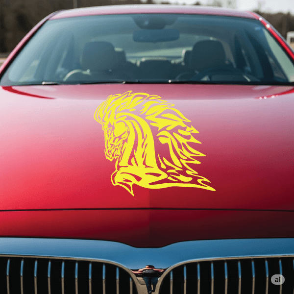 Vinyl hood decals, easy to install high gloss vinyl